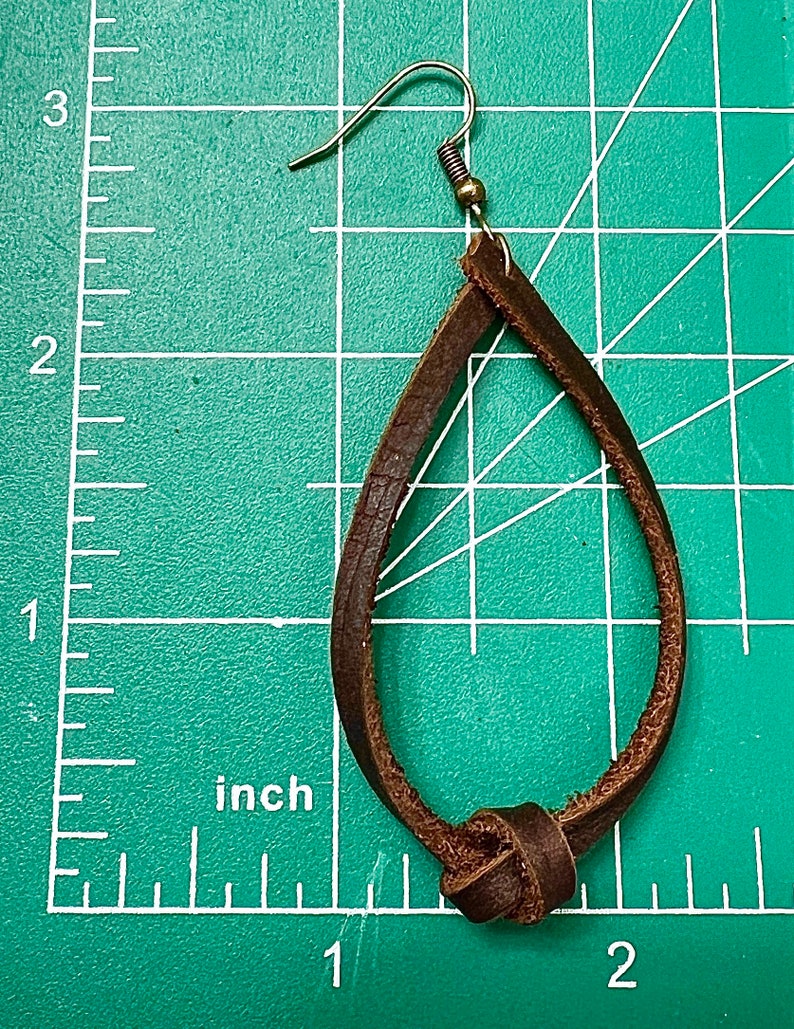 Leather Earrings, Leather Knot Earrings, Mothers Day Gift, Unique ...