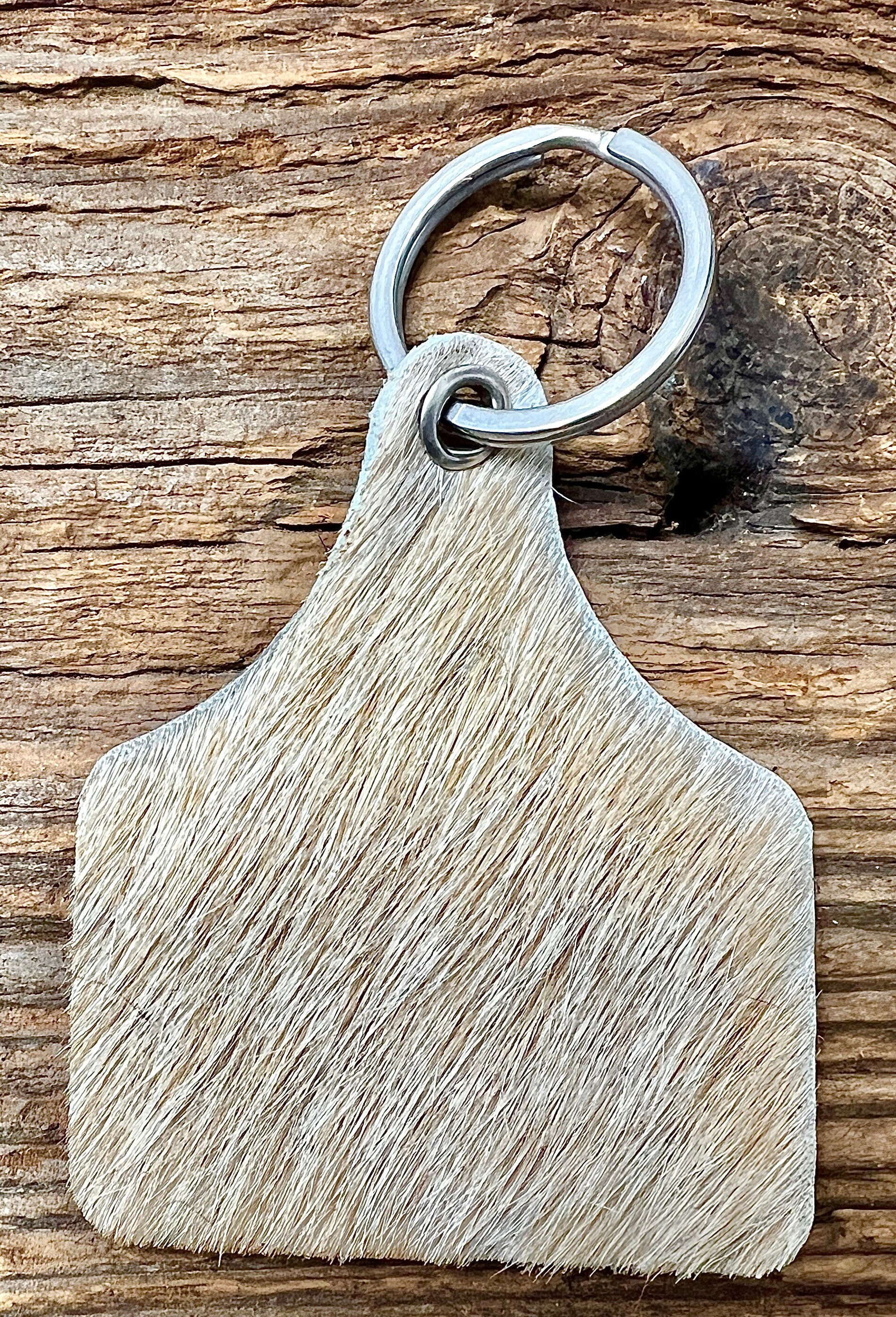 Cow Tag Keychains, Set of 3, Cowhide, Cowboy Birthday Party Favors ...