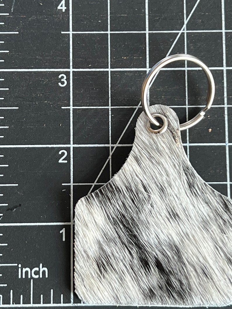 Cow Tag Keychains, Set of 3, Cowhide, Cowboy Birthday Party Favors ...