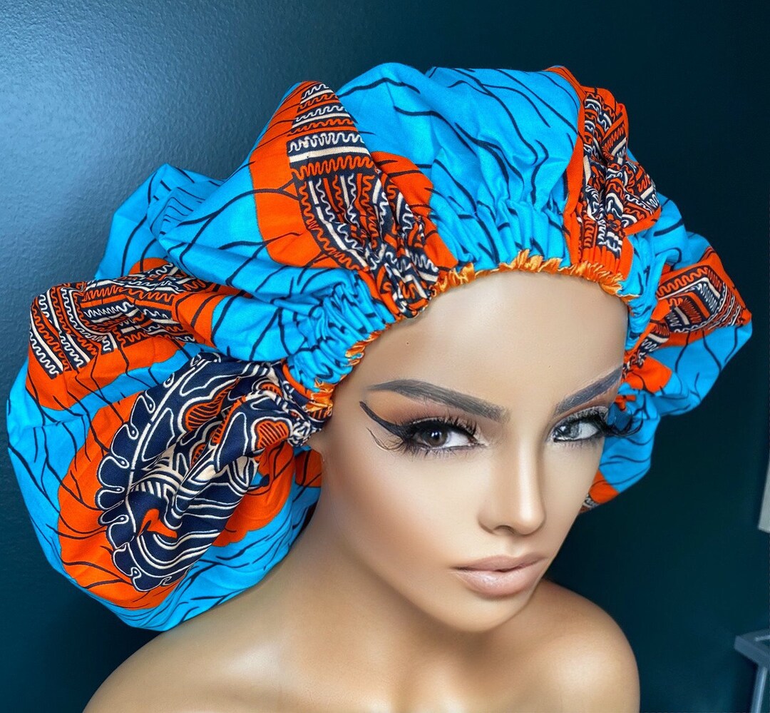 Silk African Print Bonnets - Etsy
