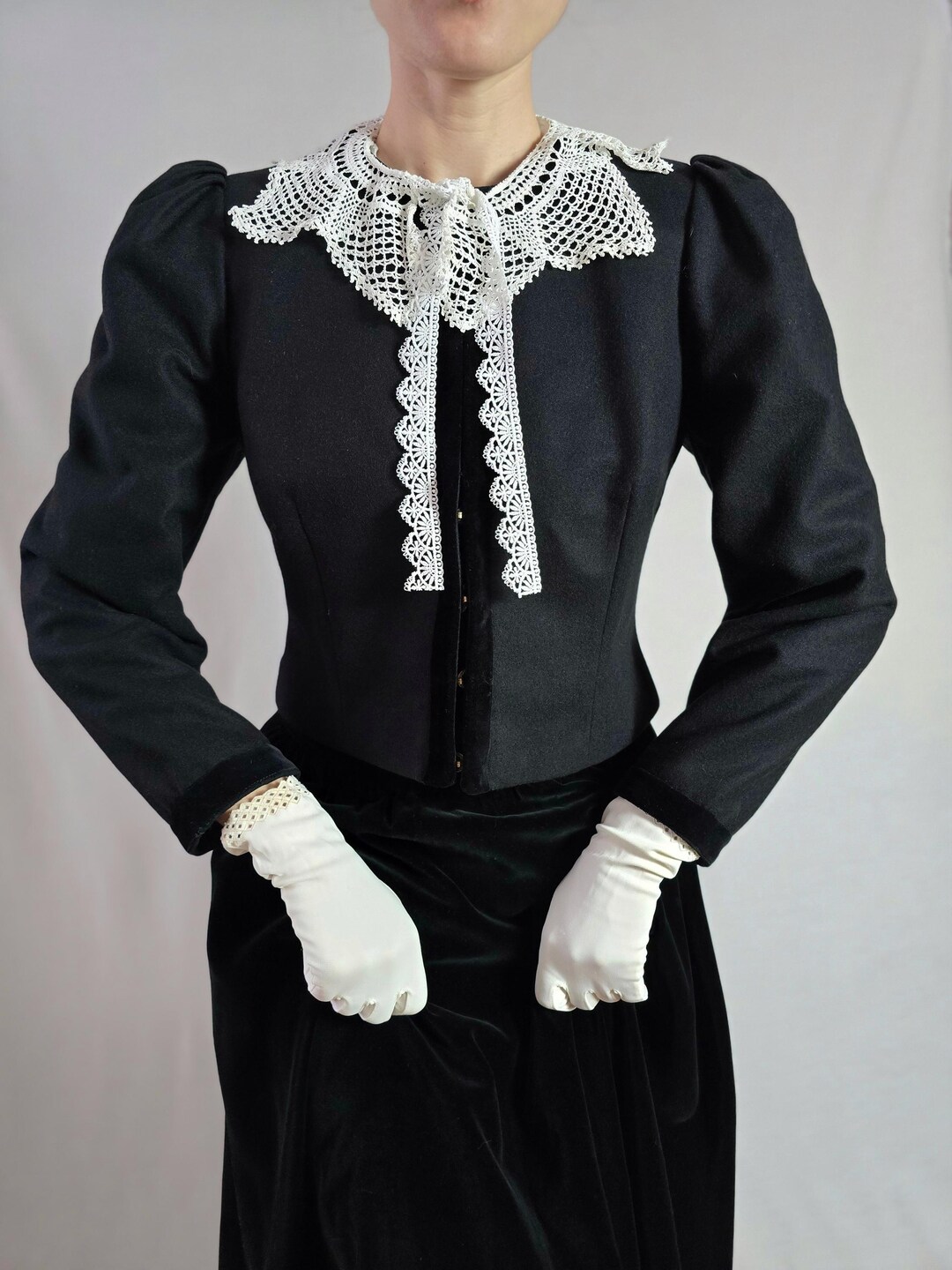 Vintage Blazers Jacket Puffy Sleeves Dirndl Jacket Wool Victorian ...