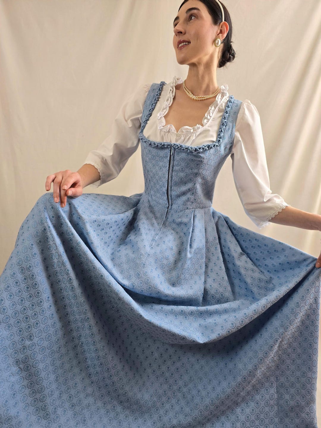 Traditional Austrian Dress Blue Dirndl Tracht Bavarian Dress ...