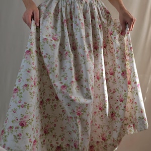 Floral Dress Puffy Sleeves Victorian Style Dres V Waist/cottage Core ...