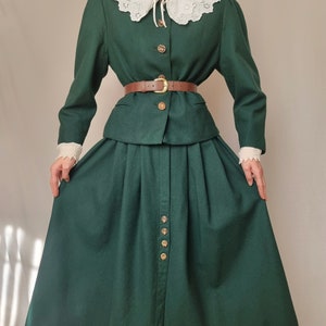 Vintage Suit Emerald Green Wool/austrian Suit Emerald Green/sunflower ...