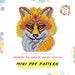 Red Fox Forest Animal Mini Bead Pattern for Earrings or Brooch Pin ...
