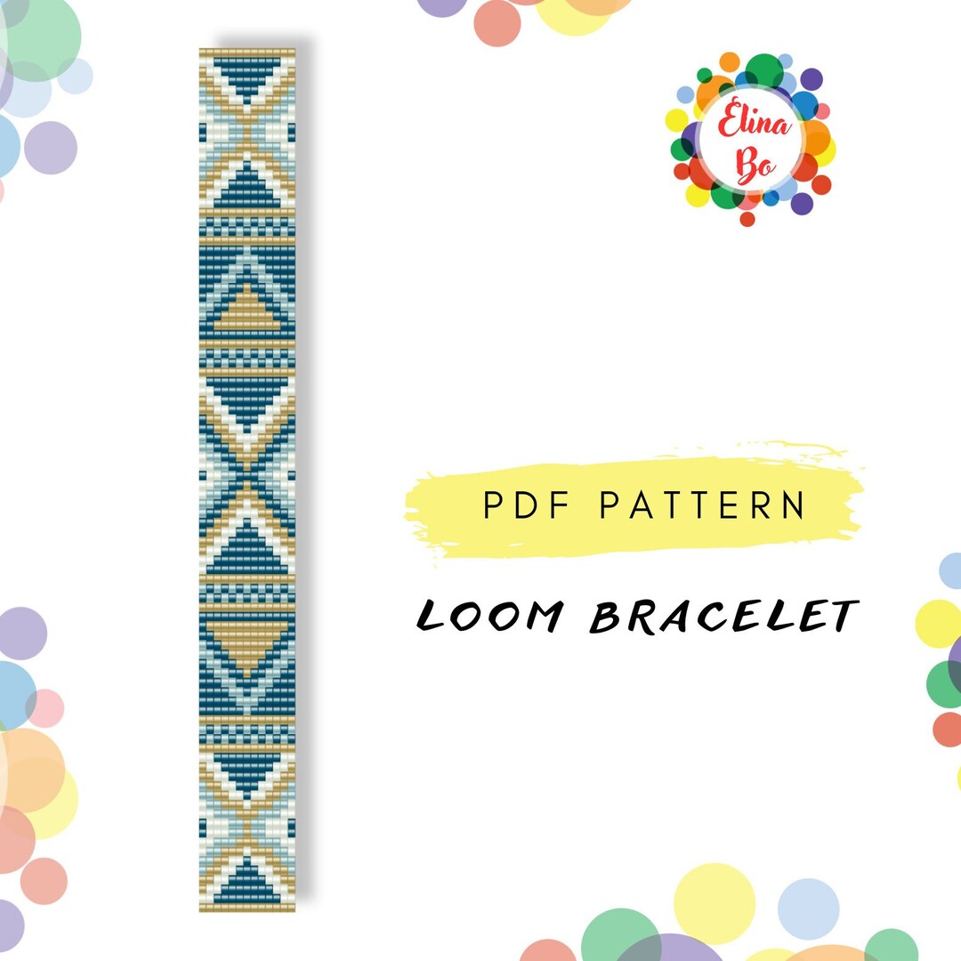 Inspired Square Small Loom Bead Pattern for Bracelet - Native Inspired ...