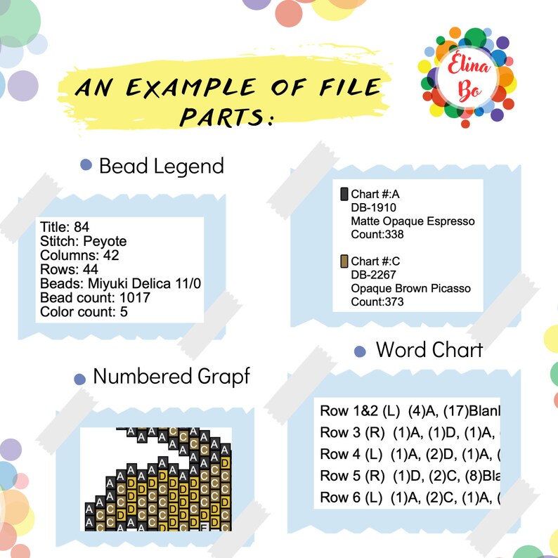 Giraffe is a Cute Animal Bead Pattern for Earrings or Brooch Pin ...