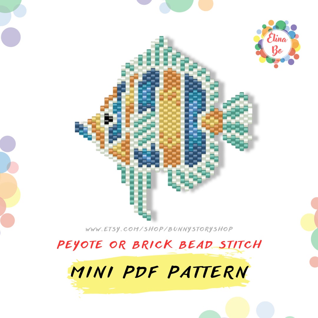 Marine Colorful Tropical Sea Fish, Aquarium Bead Pattern for Earrings ...