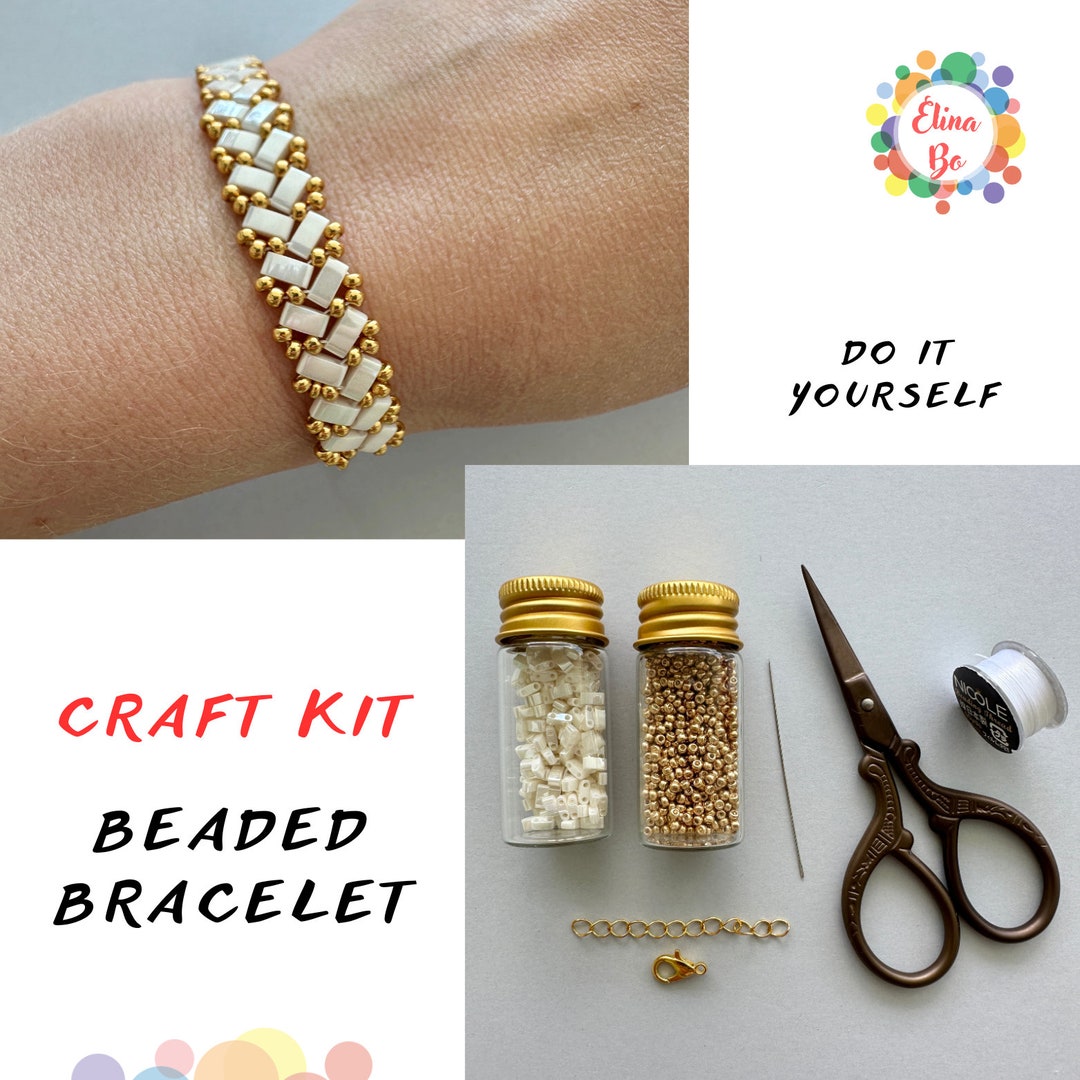 DIY Kit, Miyuki Half Tila Bead Kit for Creating Bracelet - Jewelry ...