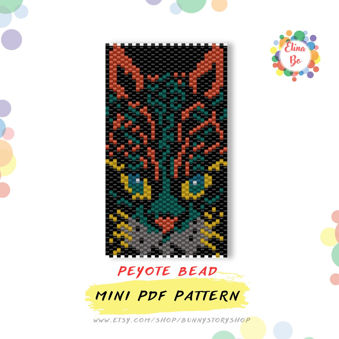 Bead Pattern “black Cat or Panther” for a Brooch Pin, Bracelet or ...