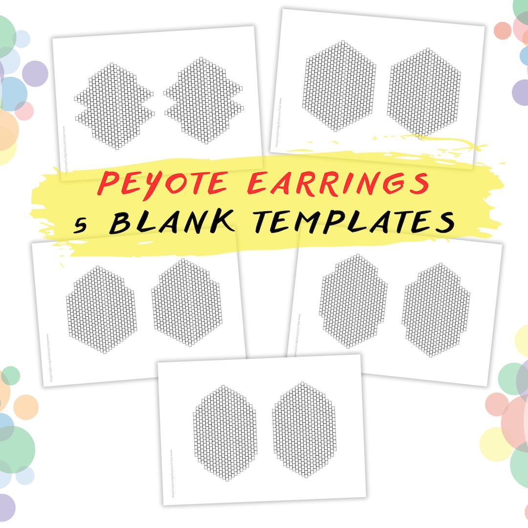 Color the Beaded Earring Template Yourself, Blank Templates Paper Graph ...