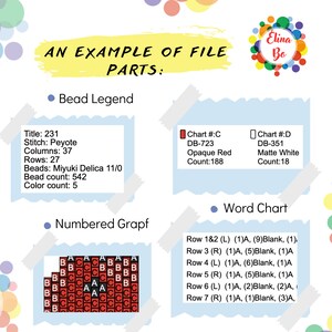 Ladybug Bug Bead Pattern for Earrings or Brooch Pin, Miyuki Seed Beads ...