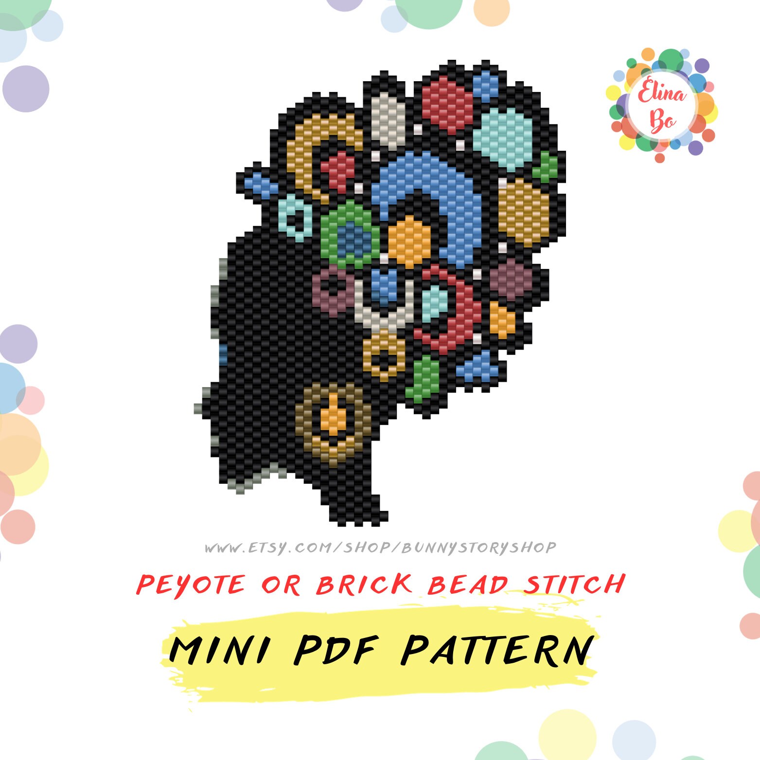 Pattern Peyote Face Head of an African American Woman in a Turban Bead ...