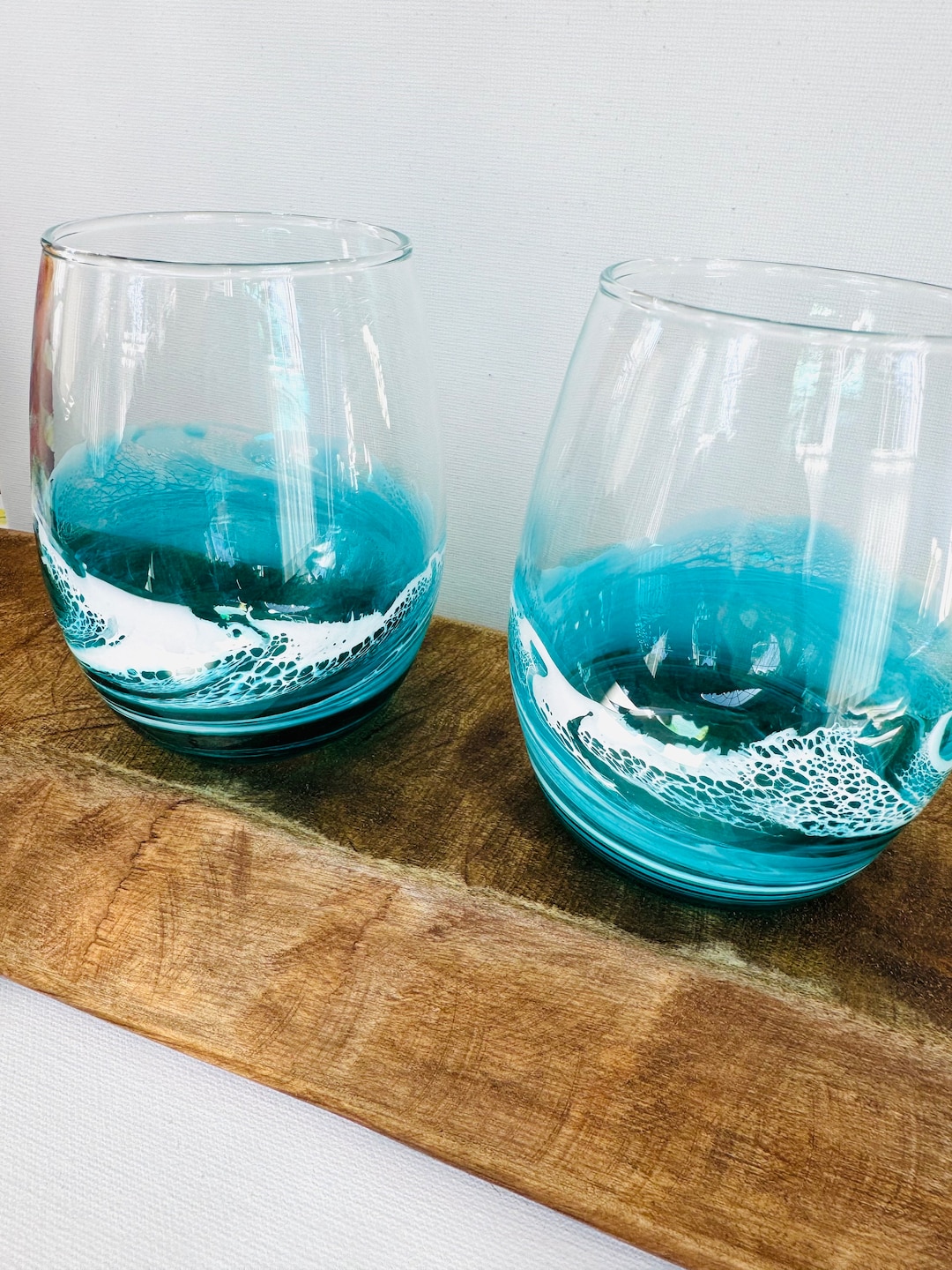 Handcrafted Ocean Wine Glass: Coastal Beach-inspired Drinkware Beach ...