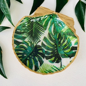 Monstera Leaf Scallop Shell Trinket Dish Ring Dish Gifts for Her ...