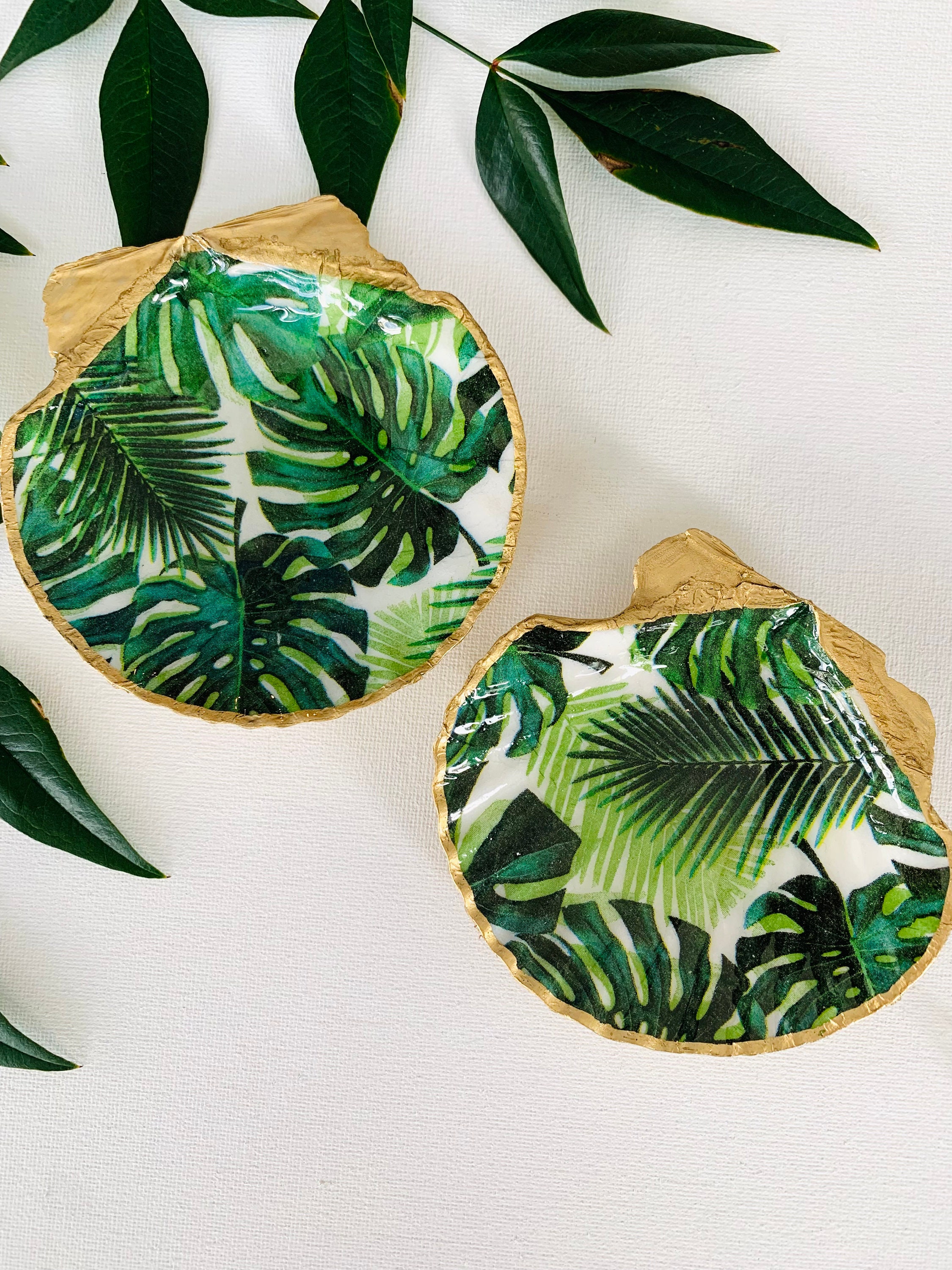 Monstera Leaf Scallop Shell Trinket Dish Ring Dish Gifts for Her ...