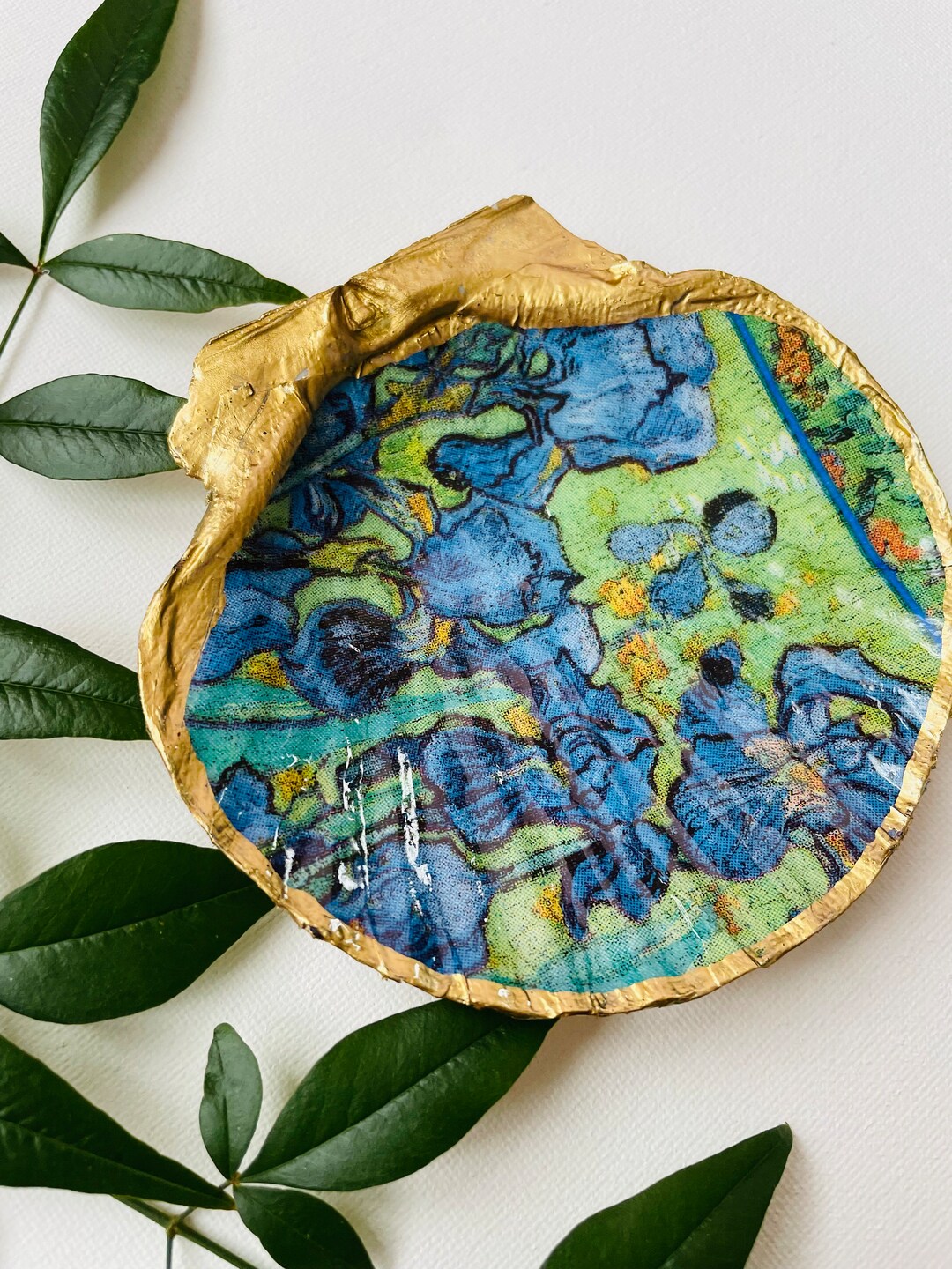 Iris Scallop Shell Trinket Dish - Etsy