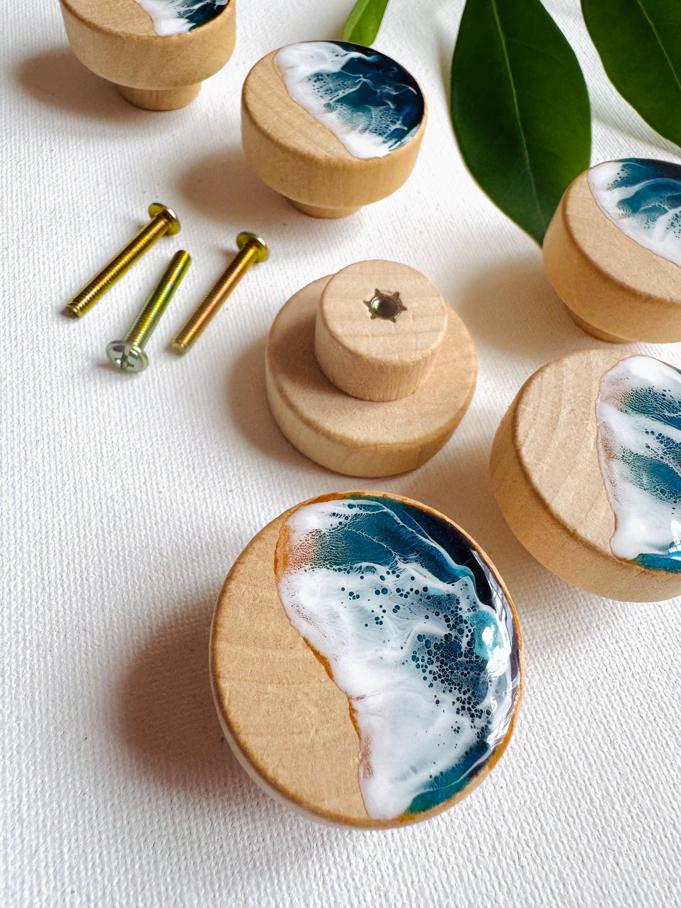 Ocean Wave Drawer Knob Pull Coastal Decor Dresser Handles Furniture ...