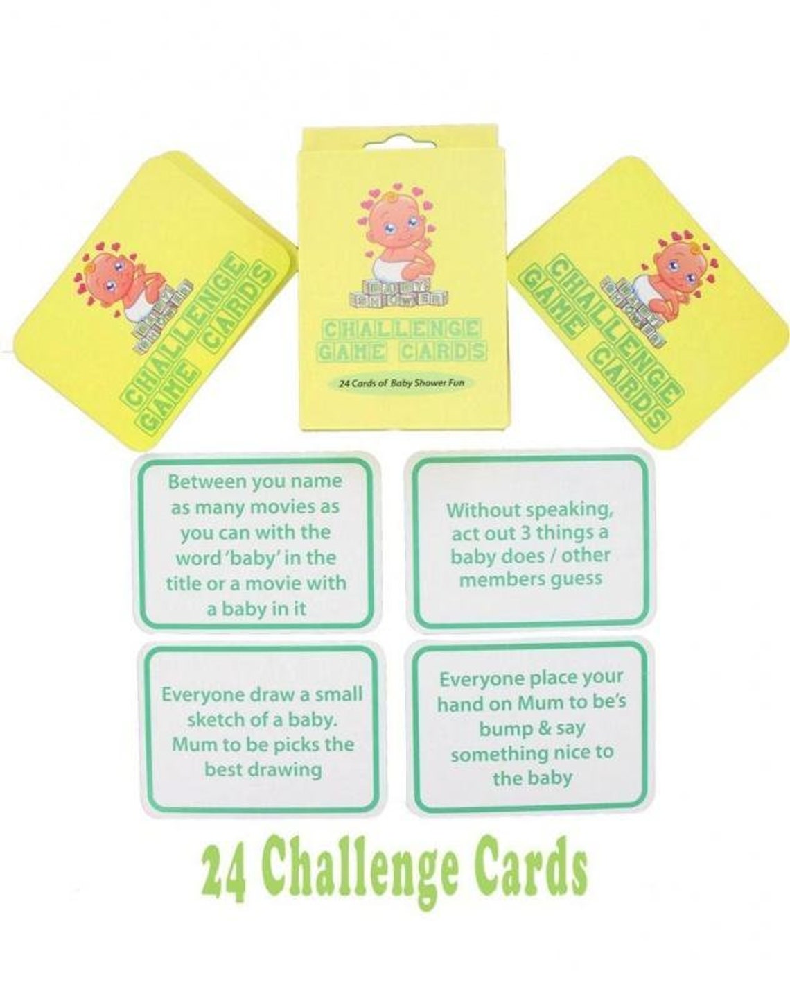 Baby Shower Challenge Game Cards - Etsy