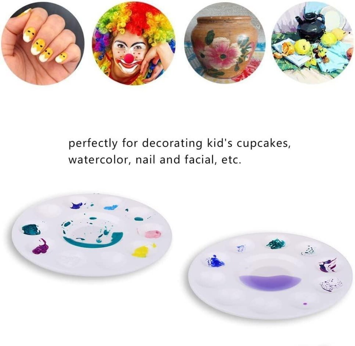 Artists 10 Well Round Paint Palette in White - Etsy