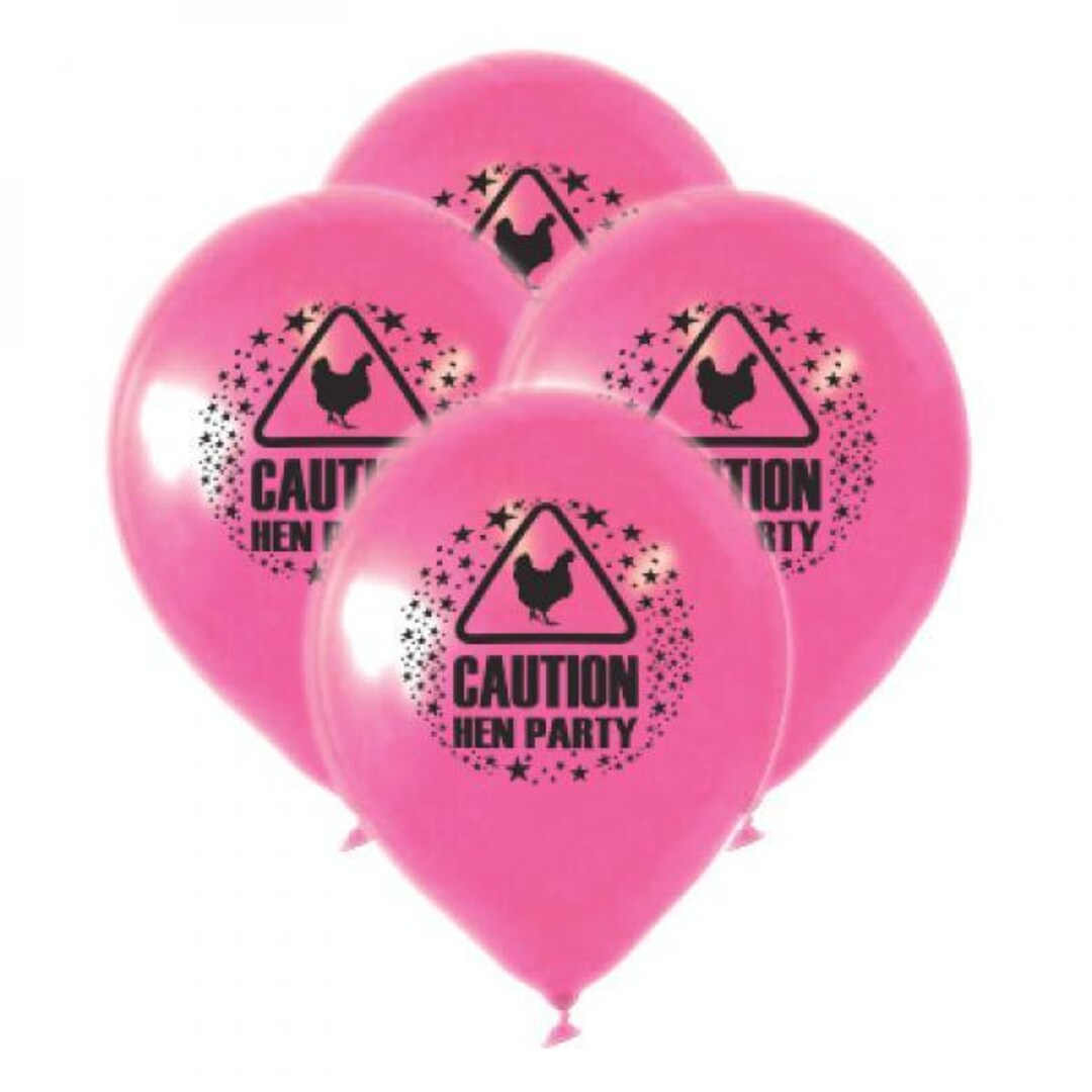 Caution Hen Party Balloons - Pack of 15 - Etsy