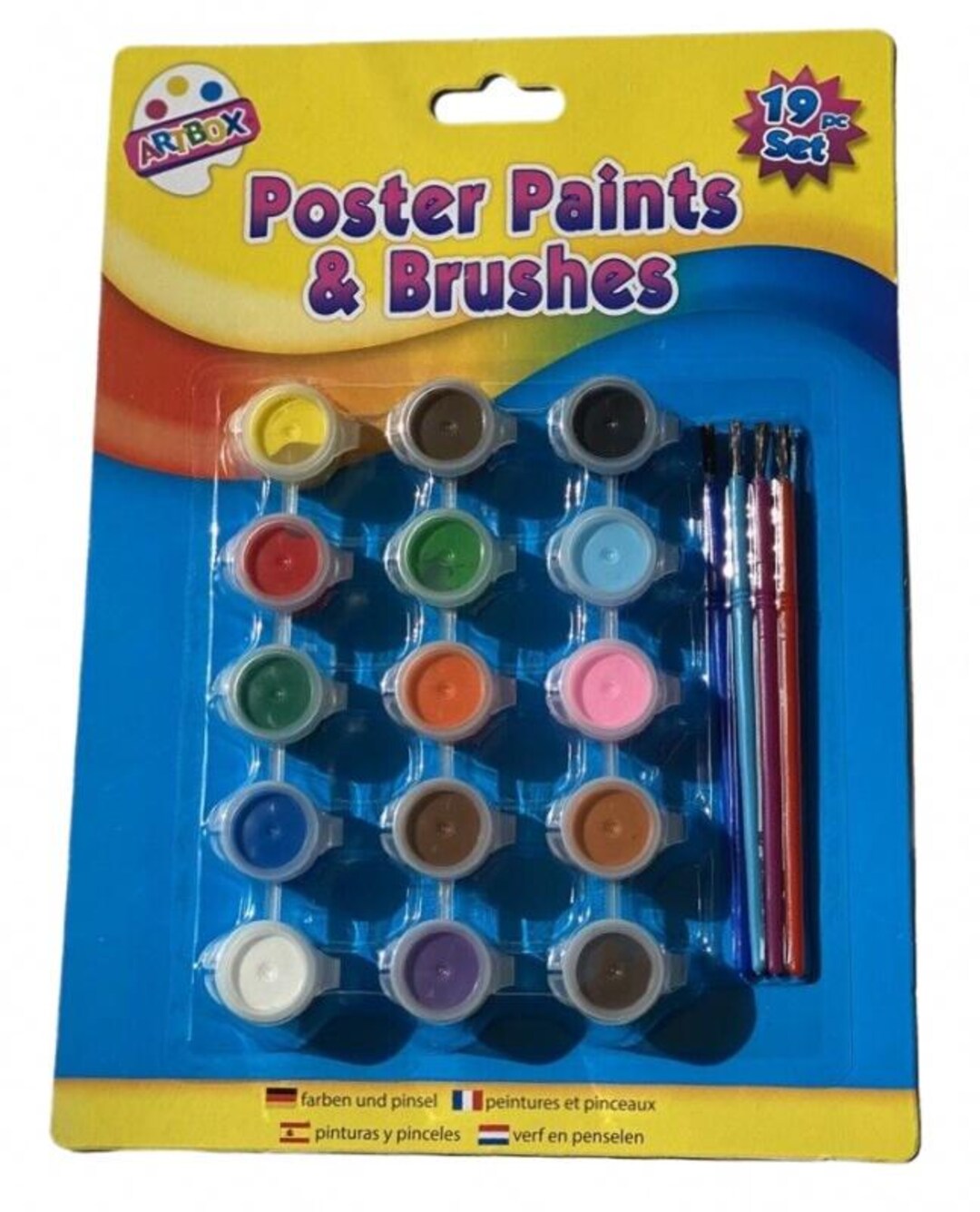 19 Piece Childrens Poster Paint & Brush Set - Etsy