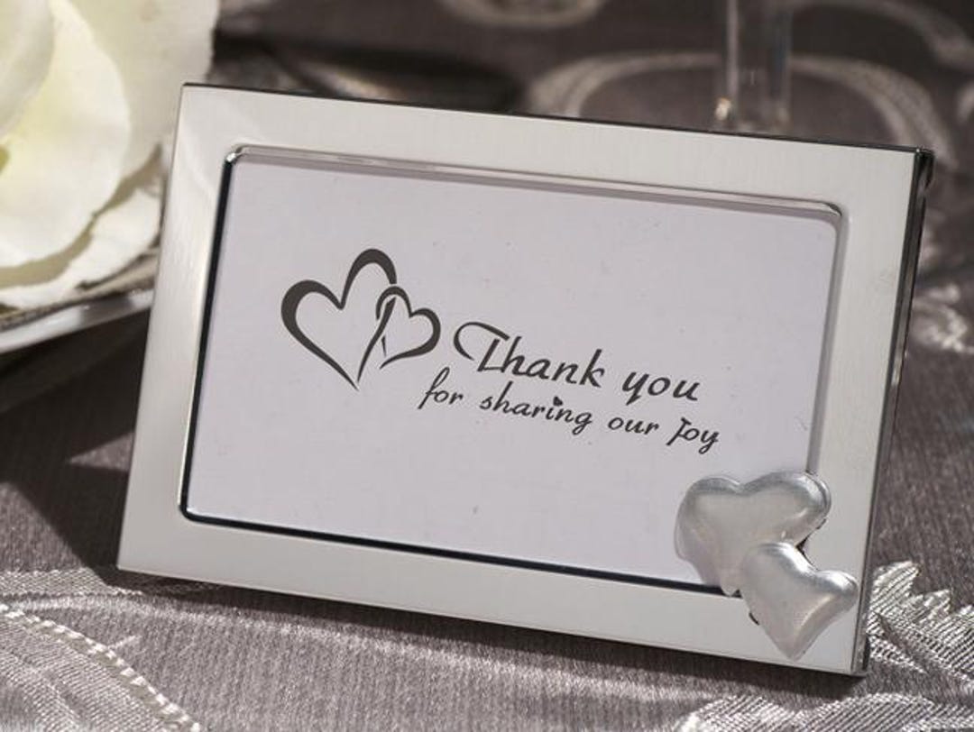 Two Hearts Become One Photo / Place Card Frame - Etsy