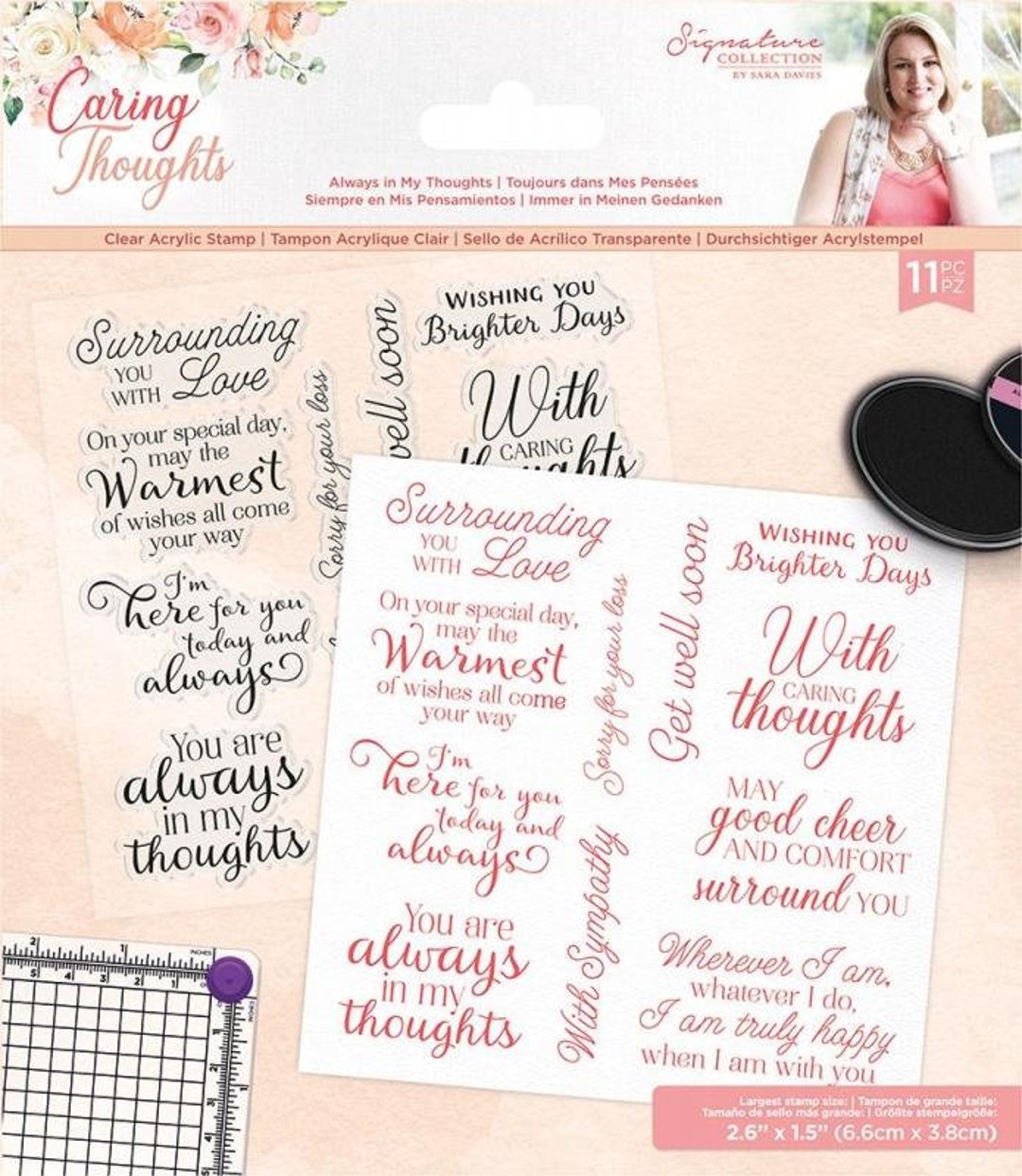Caring Thoughts - Acrylic Stamp - Always in My Thoughts - Etsy