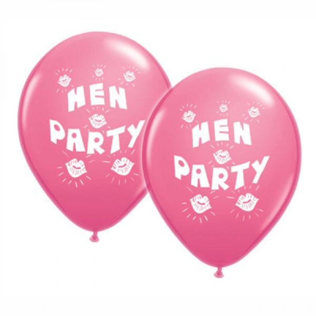 Hen Night Pink Balloon Pack (10 Pack) - Etsy