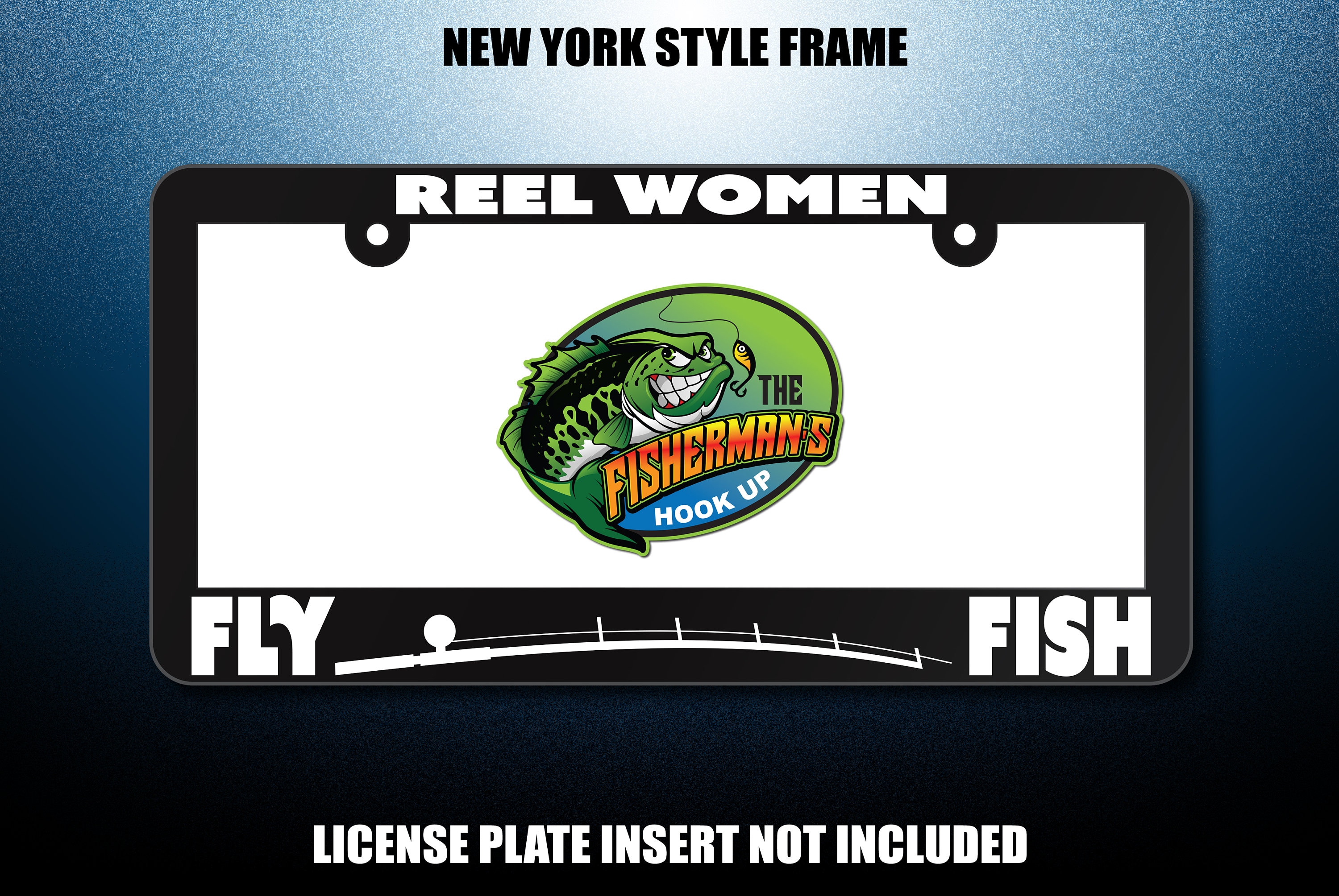 Reel Women Fly Fish License Plate Frame - Fisherman's Hook up - Fishing ...