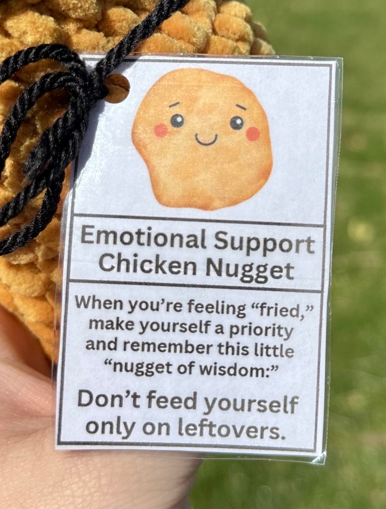 Emotional Support Chicken Nugget, Emotional Support Plush, Crochet ...