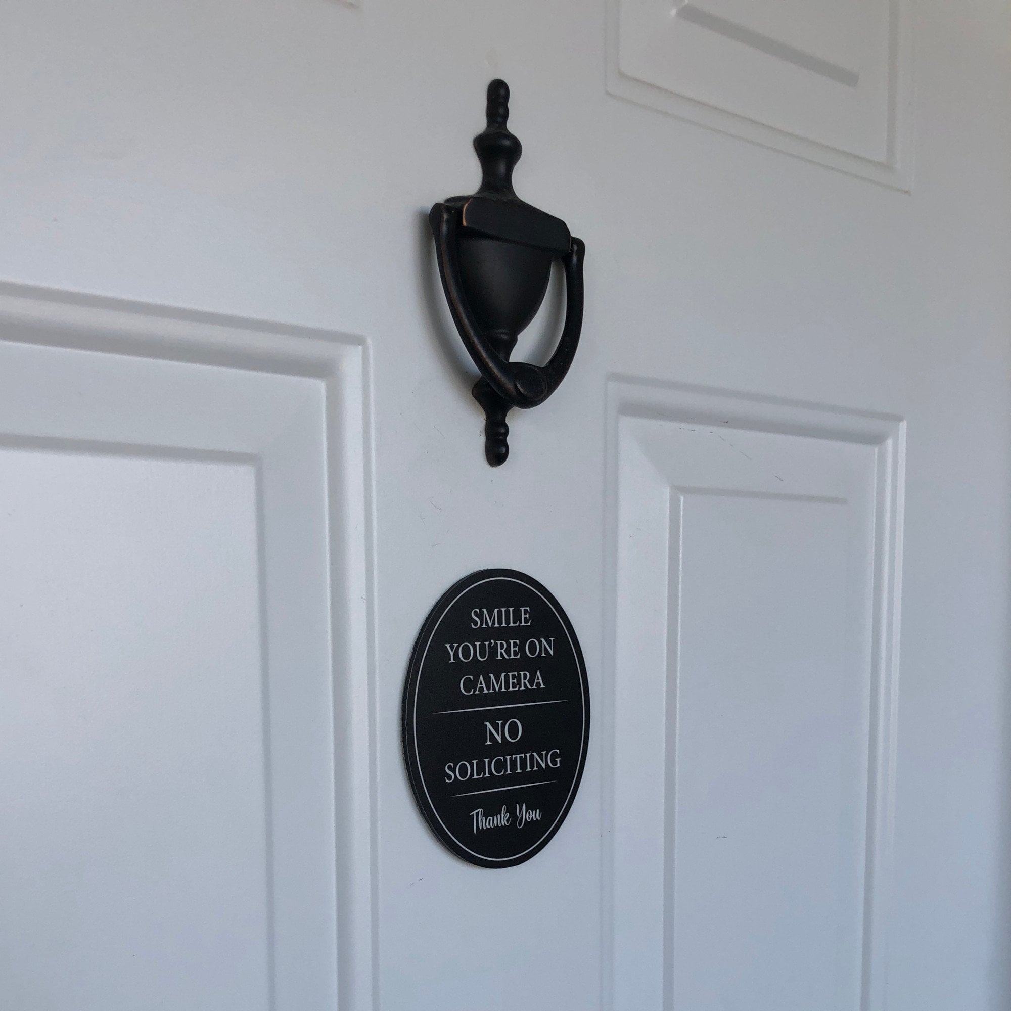 4x5 Camera & No Soliciting Sign for Front Door - Etsy