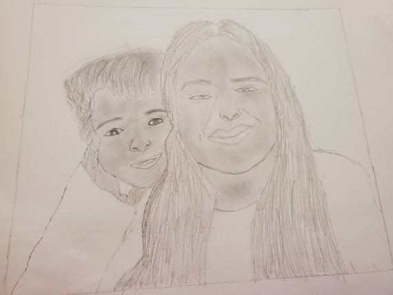 Addison Rae and Lucas Drawing | Etsy