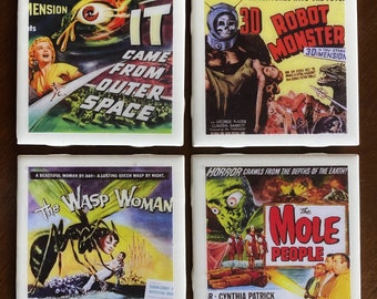 Barbarella Movie Poster Coasters Set of 4. High Quality Cork Backed ...