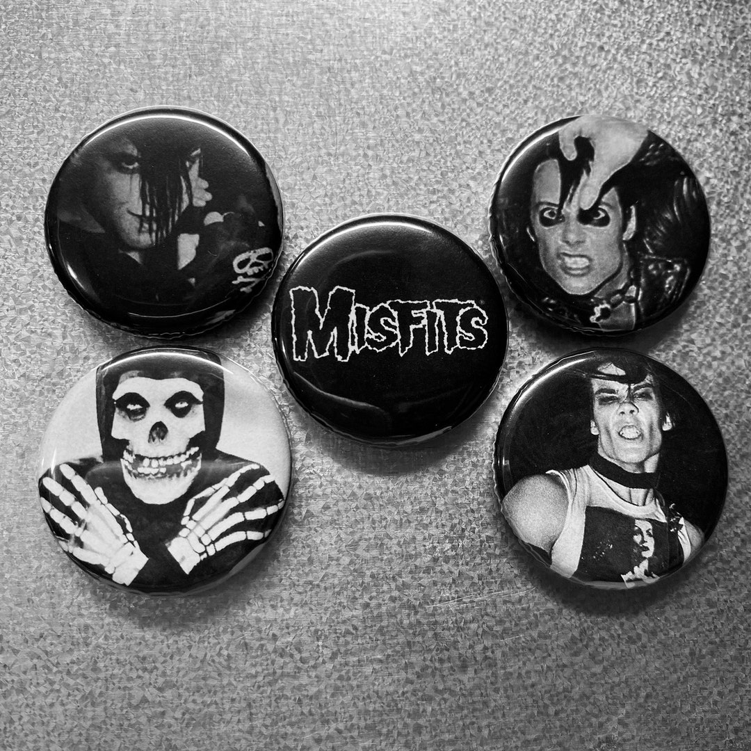 Misfits 1.25" (32mm) Pin or Magnet Set - Danzig, Jerry, Doyle, Crimson ...