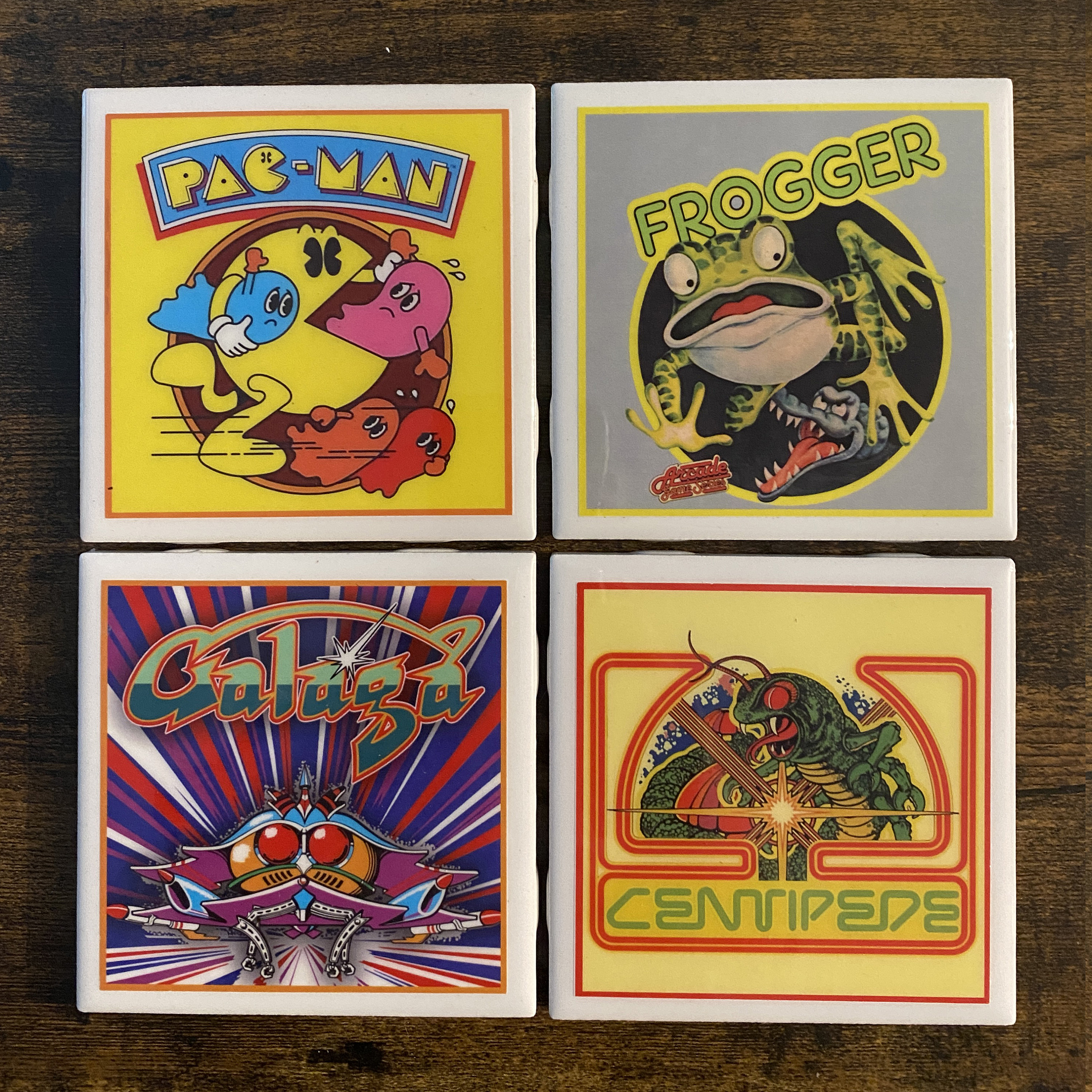 Classic 80's Arcade Video Game Coasters - Series 1 - Pac-man, Frogger ...