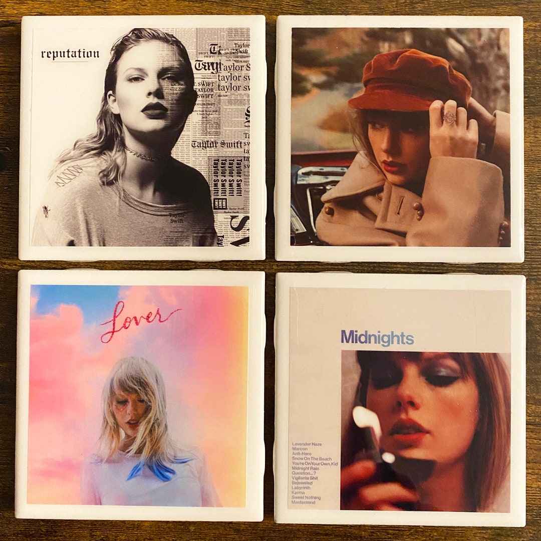 Taylor Swift Albums Ceramic Coasters Set of 4 - Etsy
