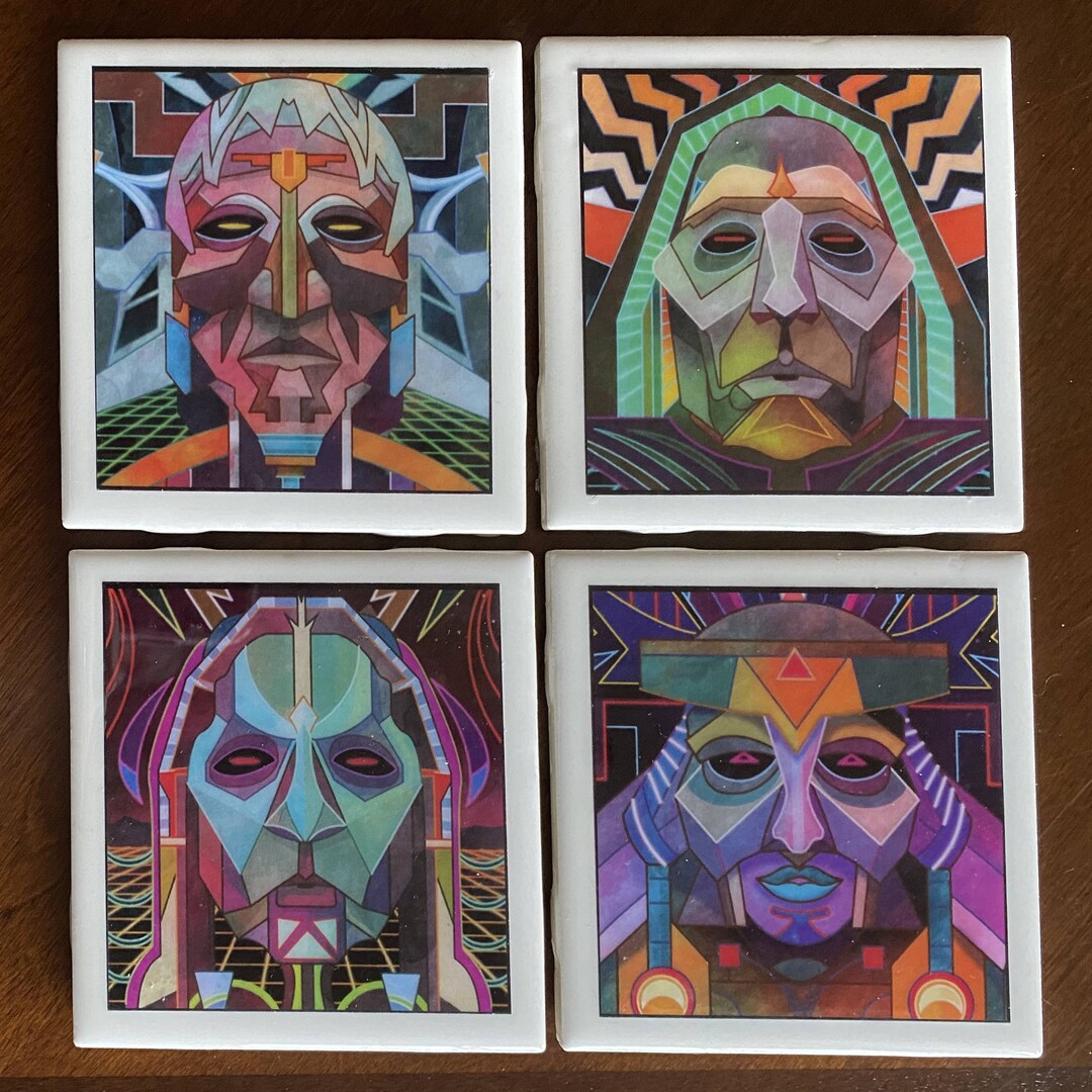 Clutch Earth Rocker Ceramic Coasters - Set of 4 - Etsy