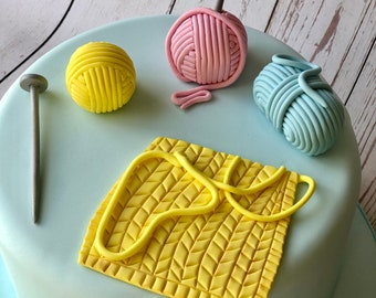Knitting Cake Topper | Etsy UK