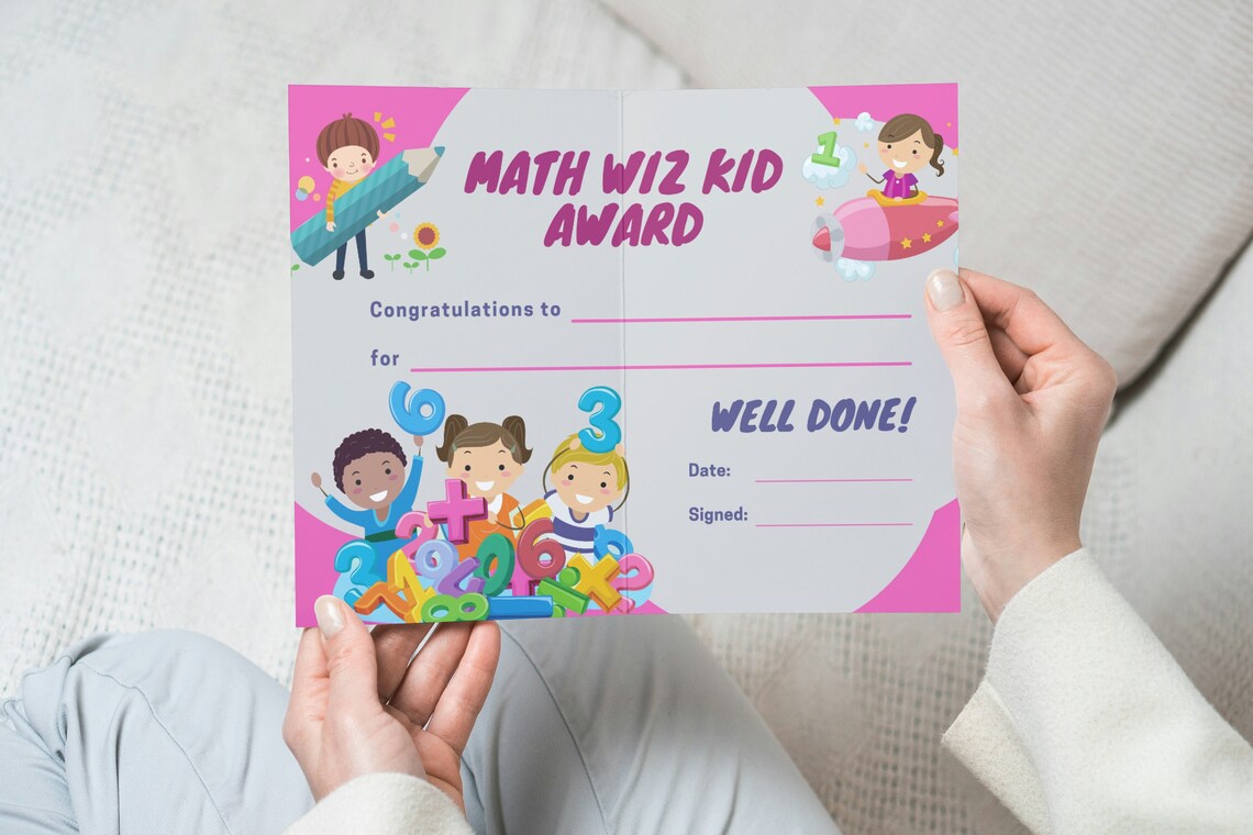 Math Whiz Kid Certificate, Building Confidence in Kids, Certificate of ...