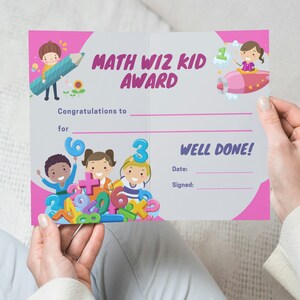 Math Whiz Kid Certificate, Building Confidence in Kids, Certificate of ...