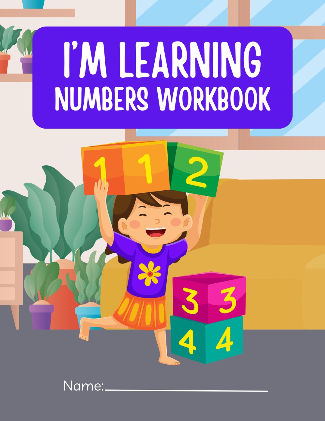43 Page Learning Numbers for Toddlers, Kindergarten Learning Book ...