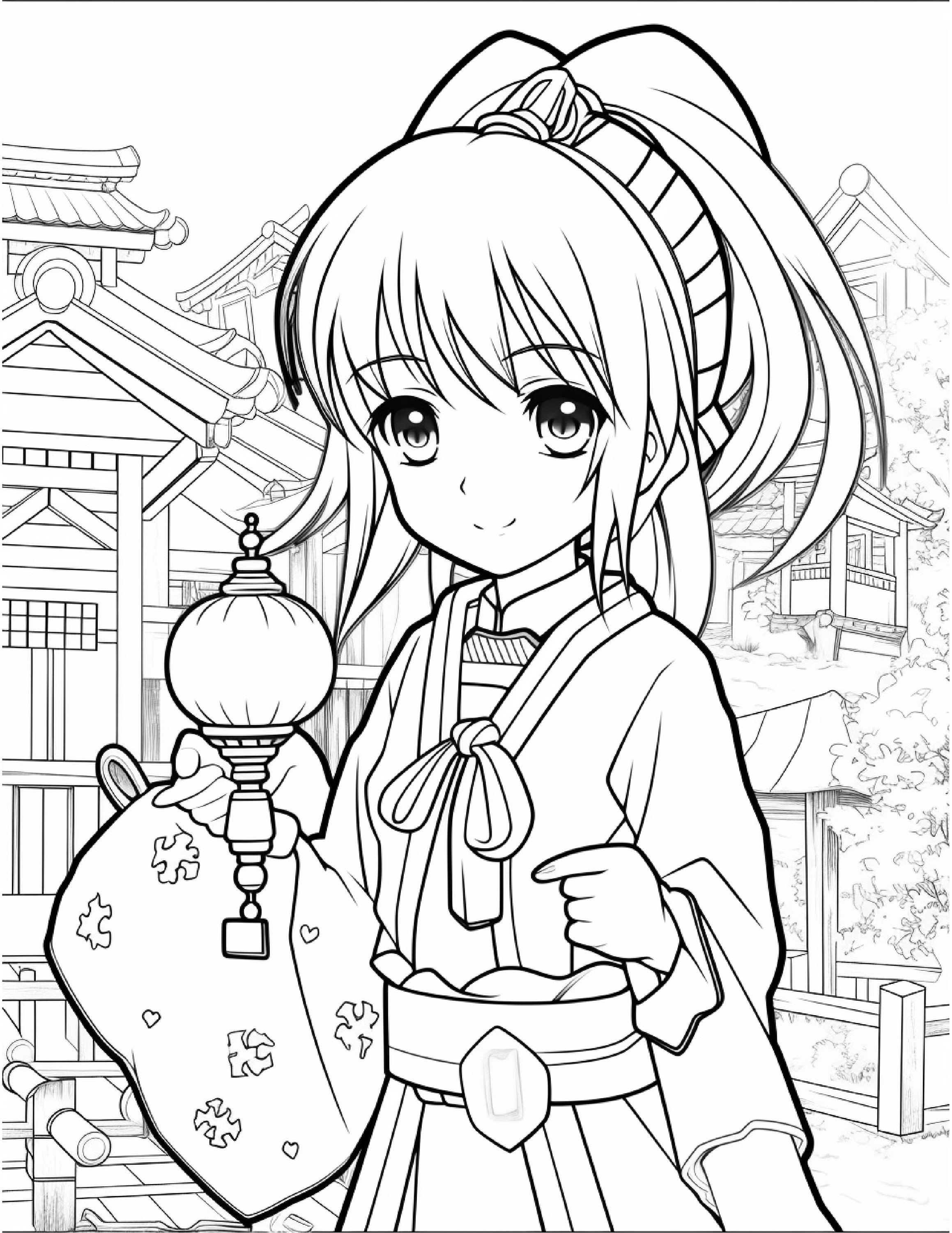 100 Highly Detailed Anime Coloring Pages for All Ages, Anime Coloring ...