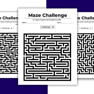 50 Fun Pages of Maze Challenges for Kids and Adults, Mazes for Kids ...