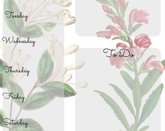 Printable Class Schedule Planner | Instant Download | Floral | Weekly ...