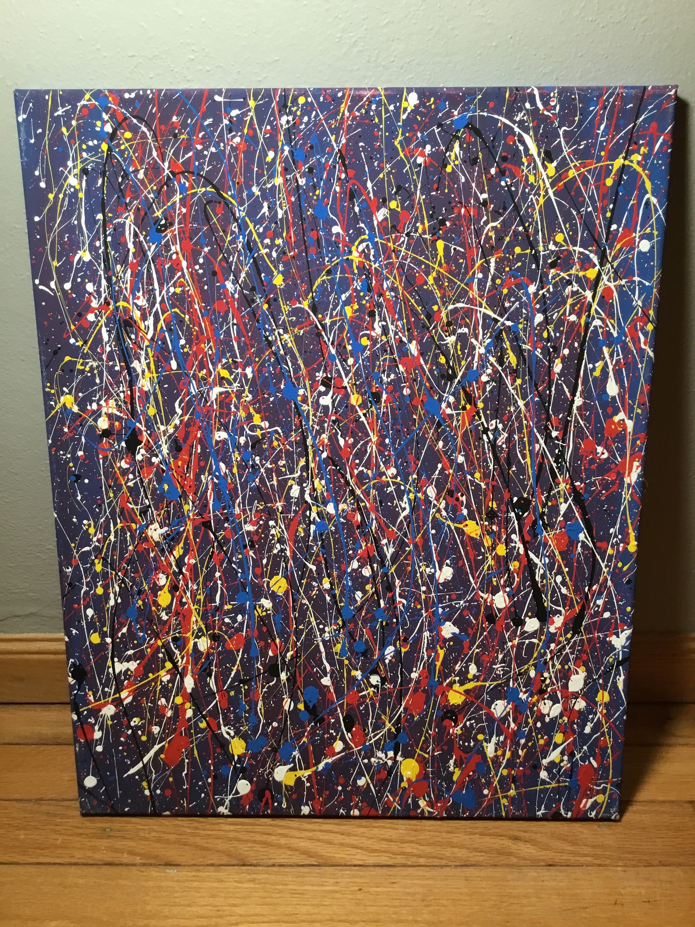 Jackson Pollock Style Painting No. 3 16 X 20 - Etsy