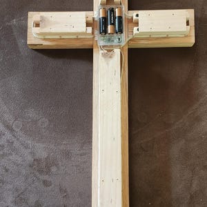 4' Backlit Wood Cross Easter Christian Wood Cross LED Backlighted ...
