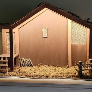Nativity Stable Christmas Decor Lighted Creche Christmas Bethlehem ...