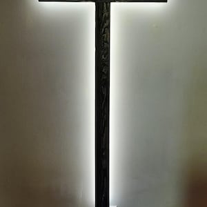 5'6"x 30" Lighted Wood Cross Easter Christian Symbol Backlighted Church ...