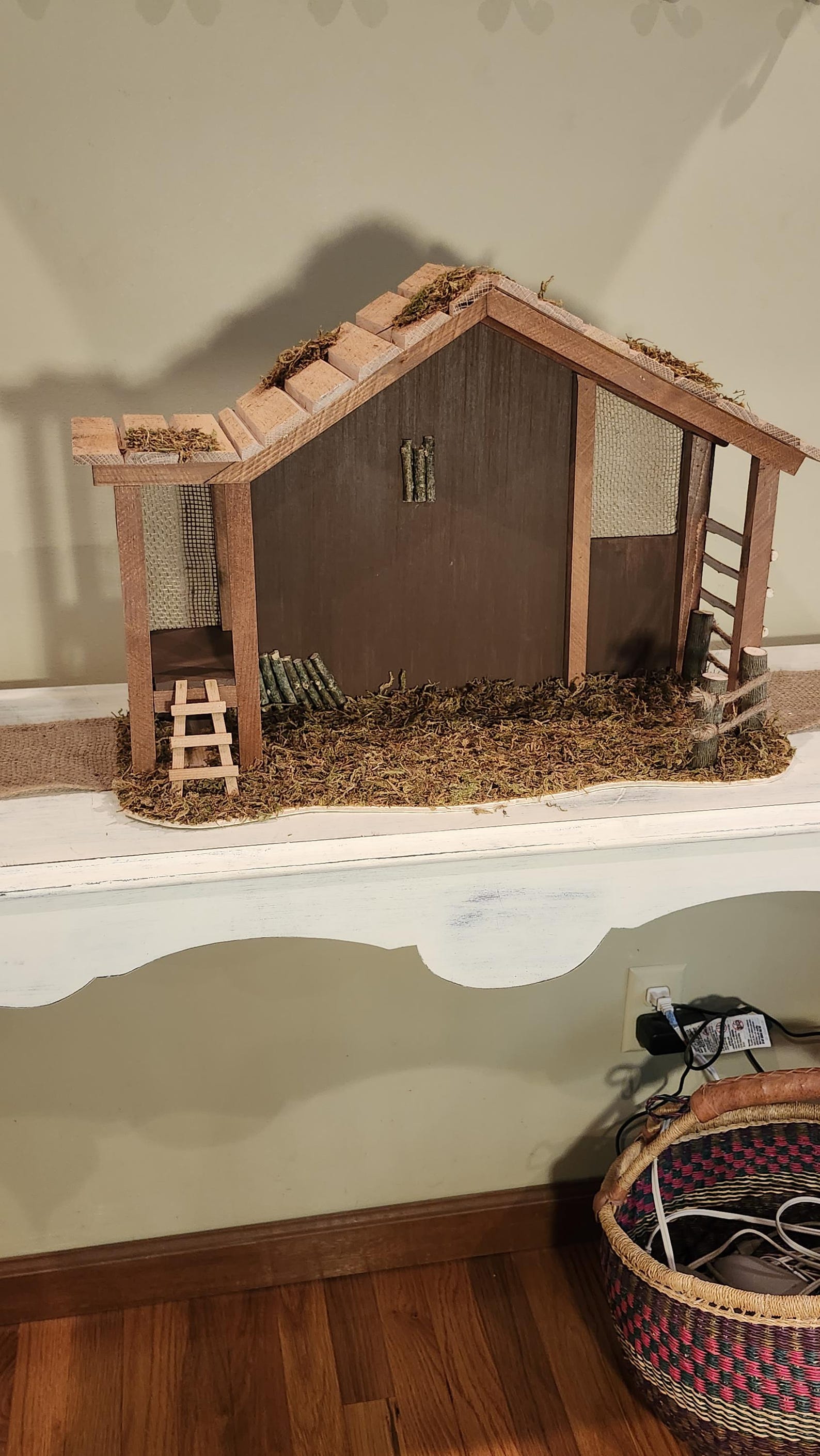 Nativity Stable Christmas Decor Lighted Creche Christmas Bethlehem ...